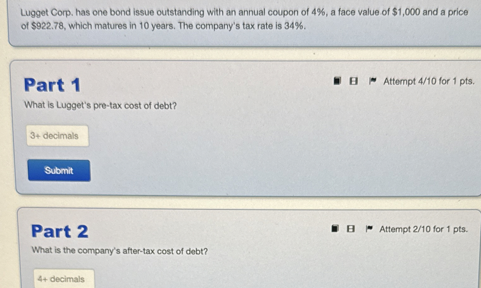 Solved Lugget Corp. has one bond issue outstanding with an | Chegg.com