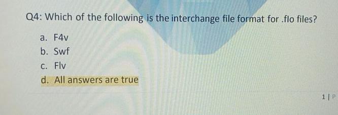 Solved Q4: Which of the following is the interchange file | Chegg.com