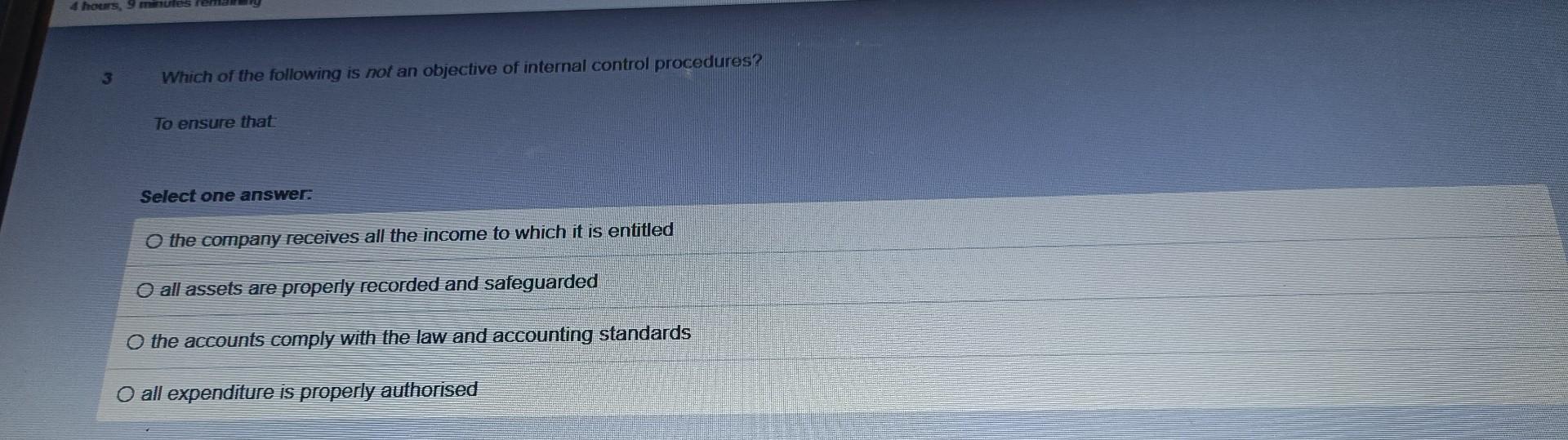 Solved Which of the following is not an objective of | Chegg.com