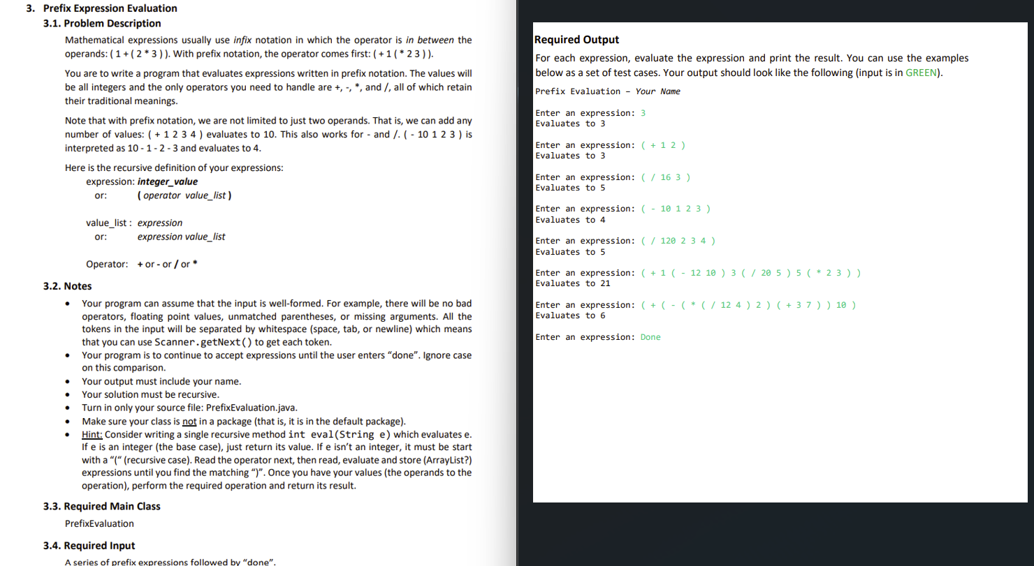 Solved IN JAVAFor each expression, evaluate the expression | Chegg.com