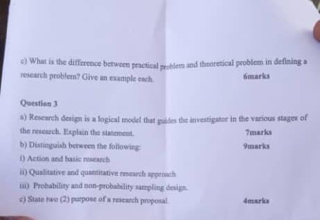 Solved b) What is the difference between practical problem | Chegg.com