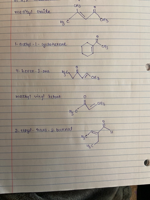 Solved CH3 mesityl onide CH3 H3 C l-acetyl -1- cyclohexene | Chegg.com