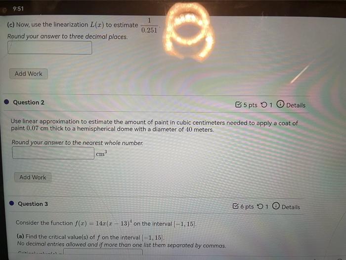 Solved C Now Use The Linearization L X To Estimate