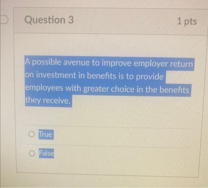 Solved D Question 3 1 pts A possible avenue to improve | Chegg.com Solved D Question 3 1 pts A possible avenue to improve | Chegg.com