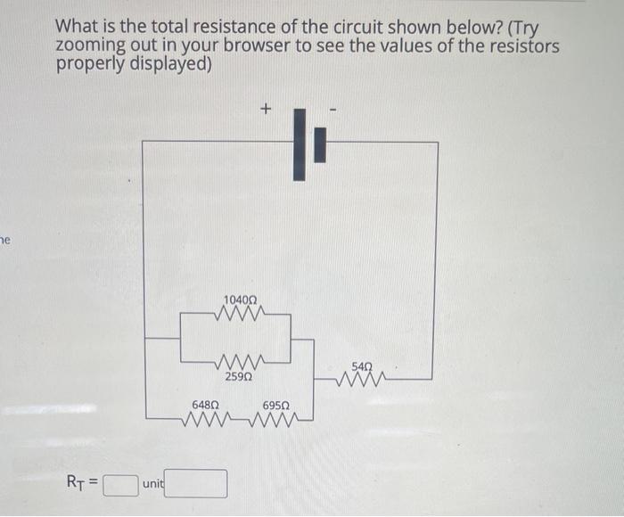 Solved What is the total resistance of the circuit shown | Chegg.com