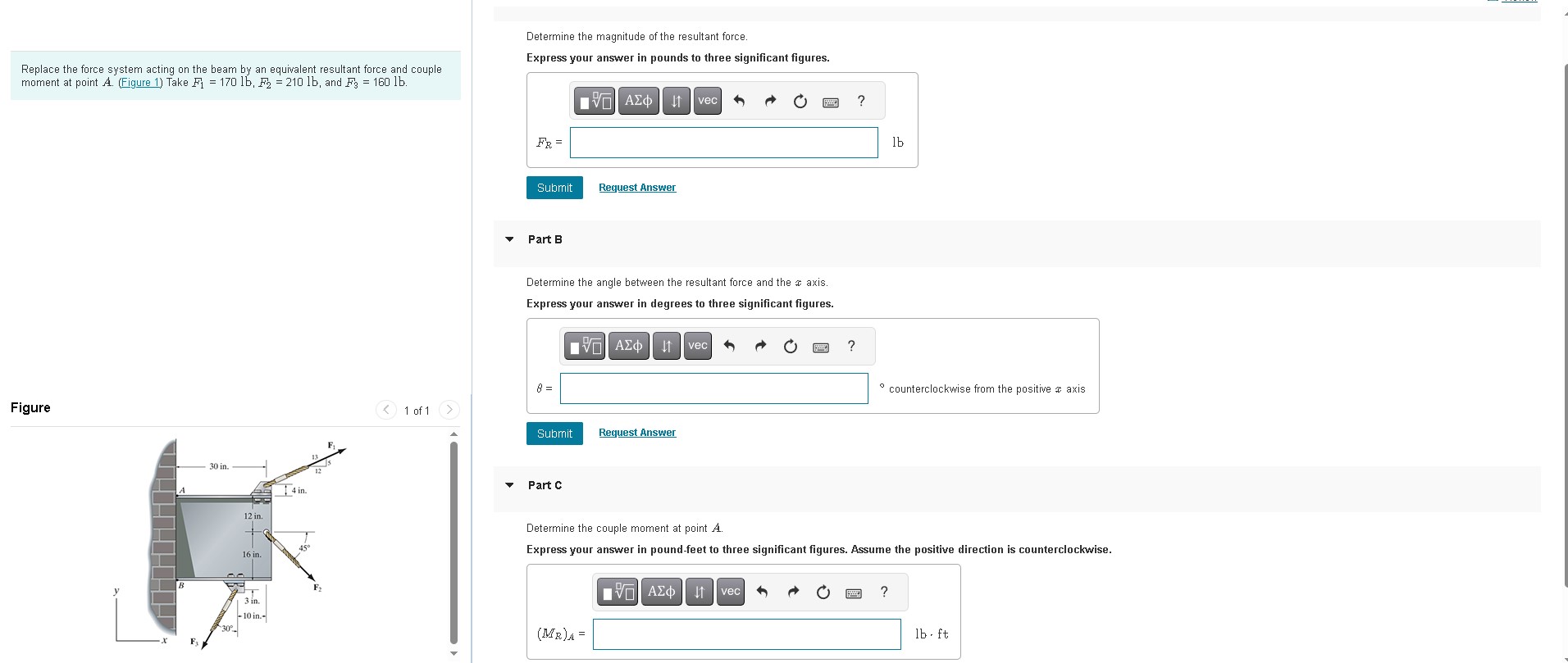 Solved Determine the magnitude of ﻿the resultant | Chegg.com
