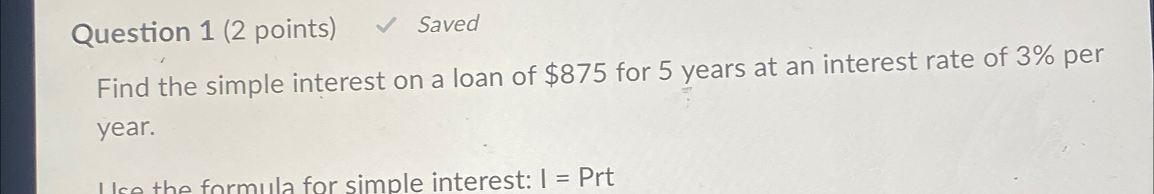 Solved Question 1 (2 ﻿points) ﻿SavedFind the simple | Chegg.com