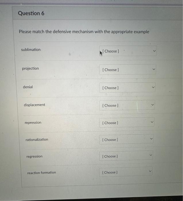 Solved Please match the defensive mechanism with the | Chegg.com
