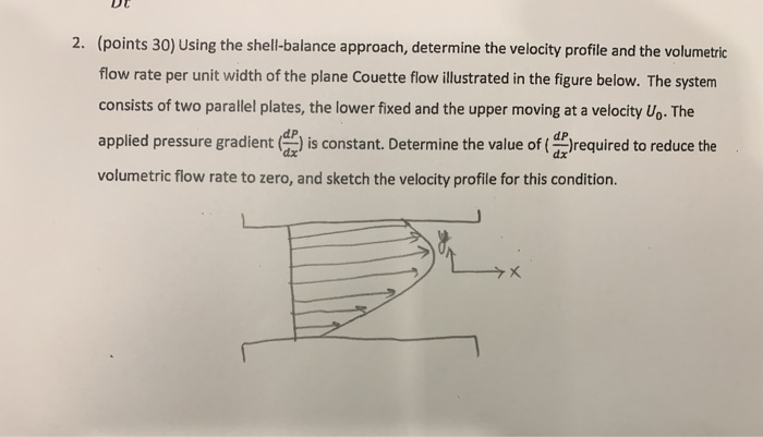 Solved 2. (points 30) Using the shell-balance approach, | Chegg.com