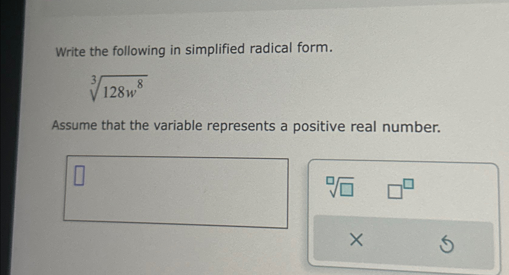 Solved Write the following in simplified radical | Chegg.com