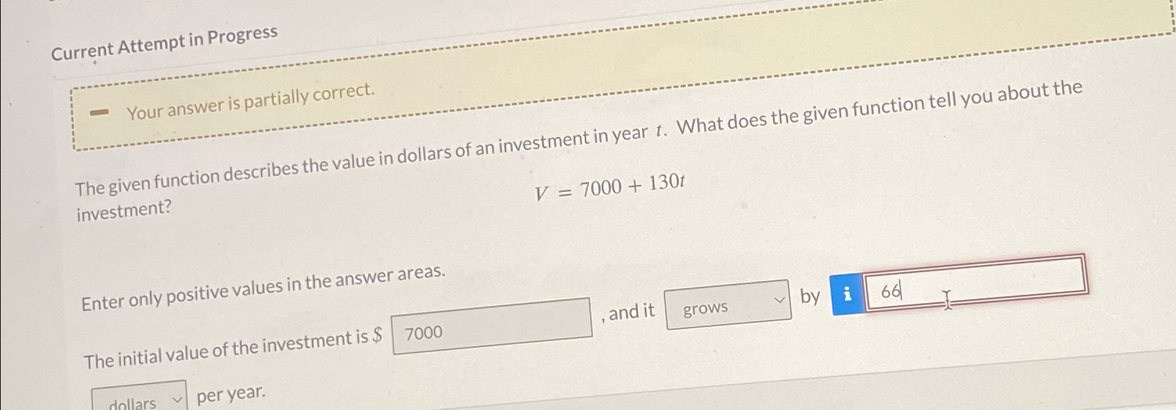 Solved Current Attempt in ProgressYour answer is partially | Chegg.com