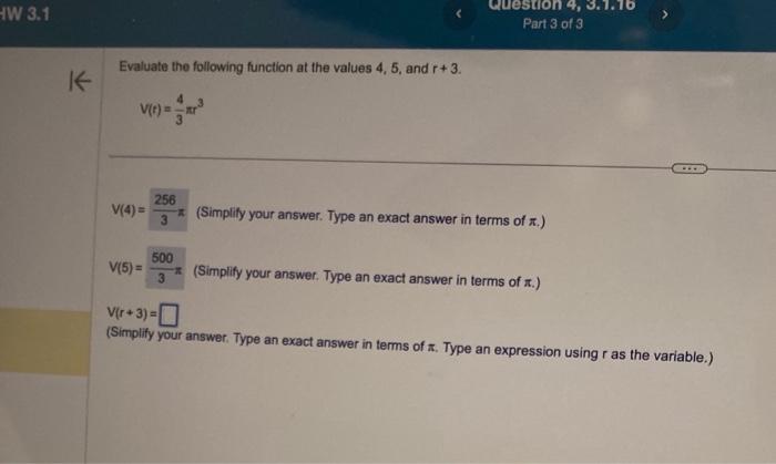 Solved Evaluate the following function at the values 4,5 , | Chegg.com