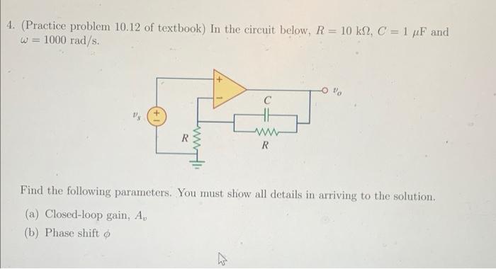 Solved 3. (Problem 5.40 of textbook) Determine Vo in terms | Chegg.com