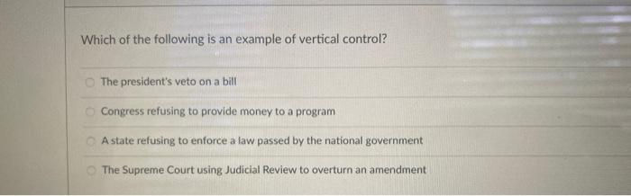 Which of the following is an example of vertical | Chegg.com