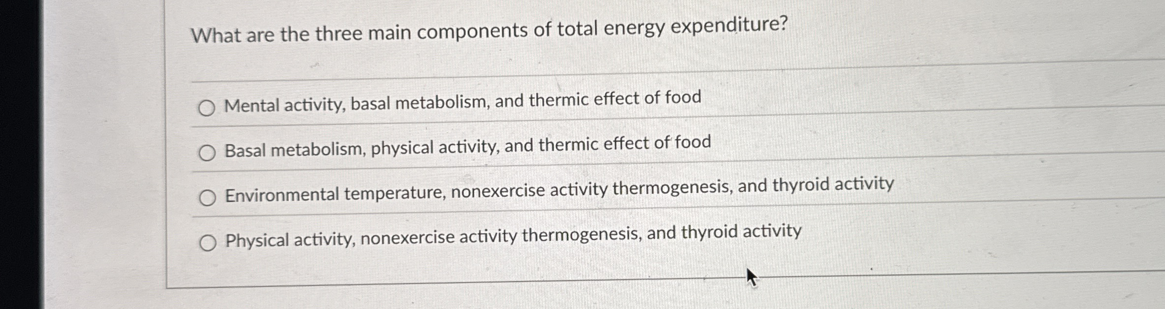 Solved What are the three main components of total energy | Chegg.com
