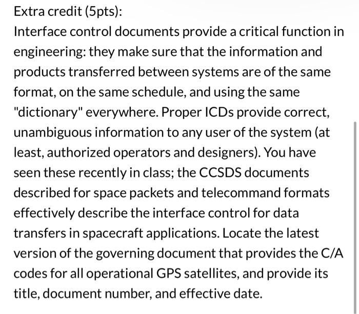 Solved Having studied the GPS section in the textbook, write | Chegg.com
