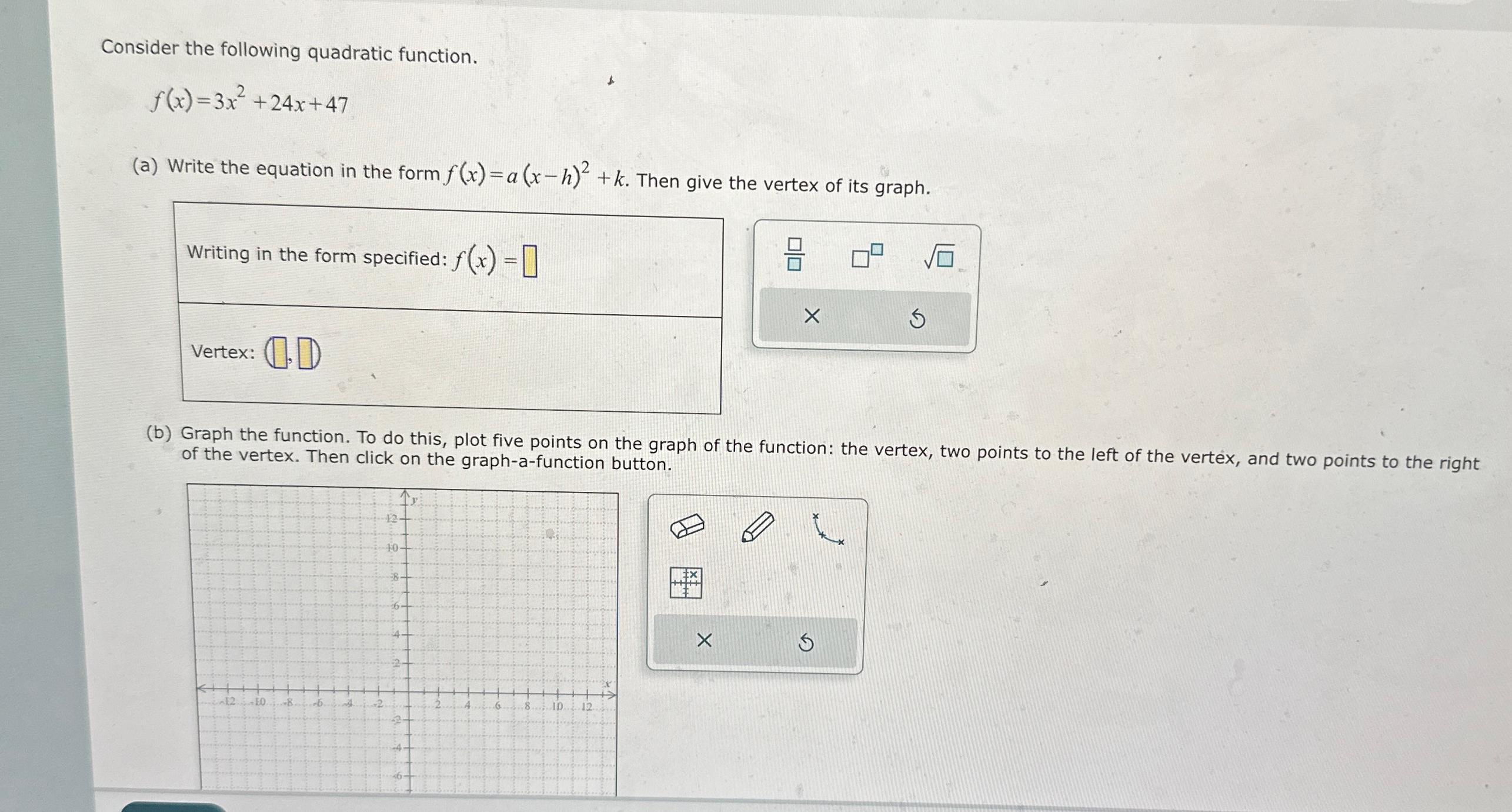 Solved Consider the following quadratic | Chegg.com
