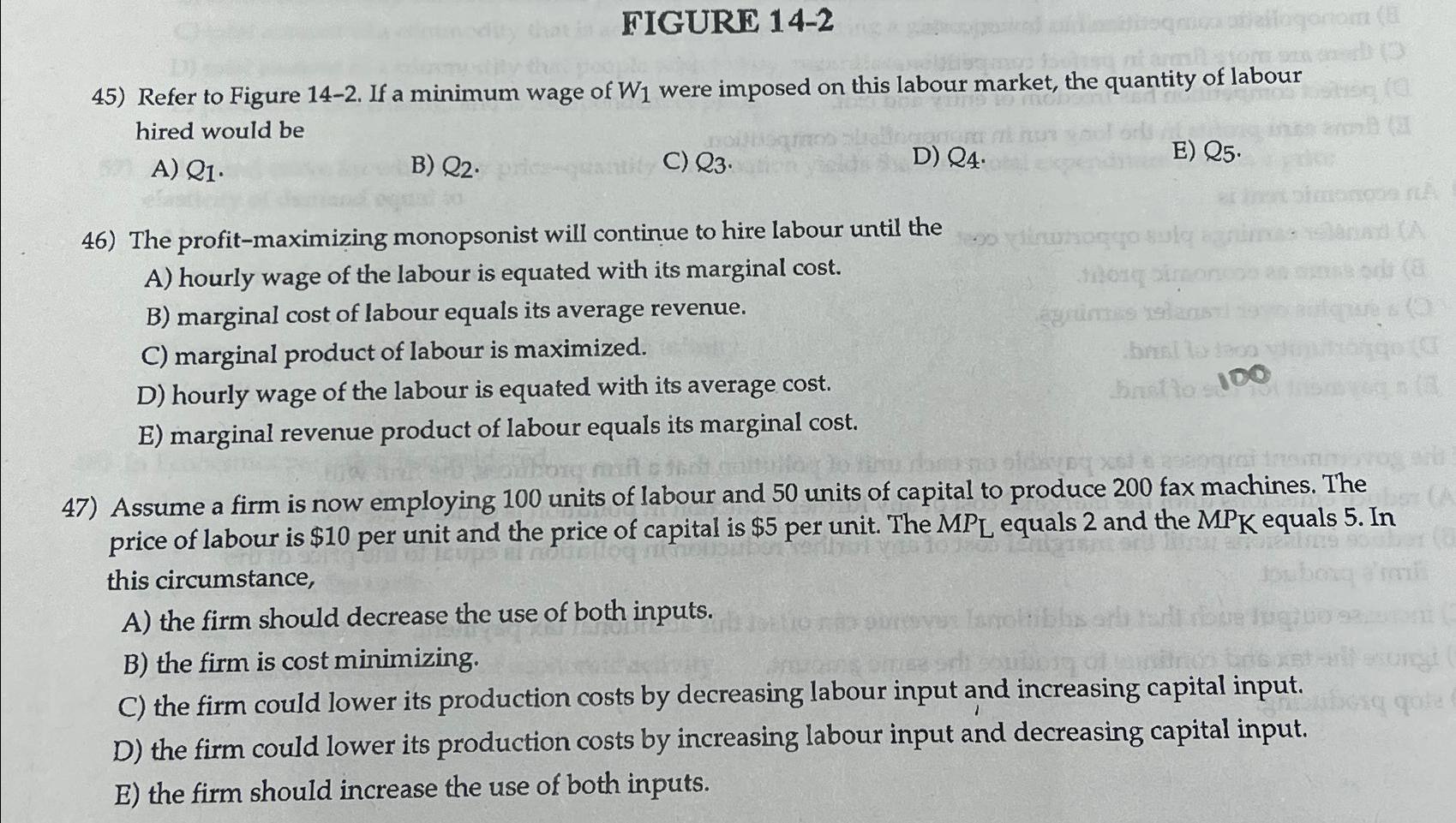 Solved FIGURE 14-2Refer to Figure 14-2. ﻿If a minimum wage | Chegg.com