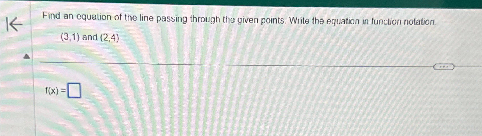 Solved Find an equation of the line passing through the | Chegg.com