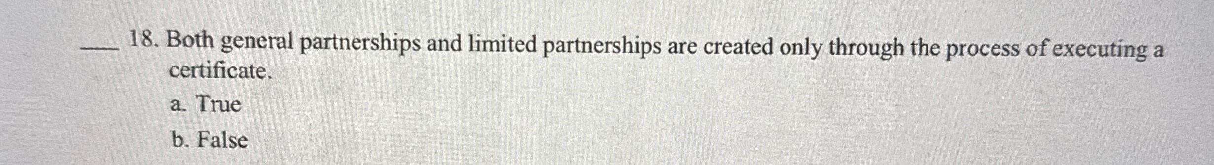 Solved Both general partnerships and limited partnerships | Chegg.com