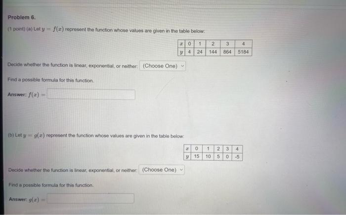 Solved (1 point) (a) Let y=f(x) represent the function whose | Chegg.com