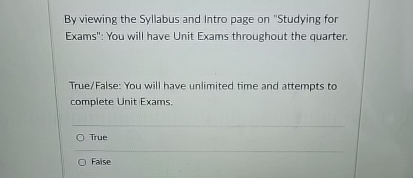 Solved By viewing the Syllabus and Intro page on "Studying | Chegg.com