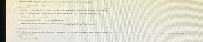 Solved mean value theorem | Chegg.com