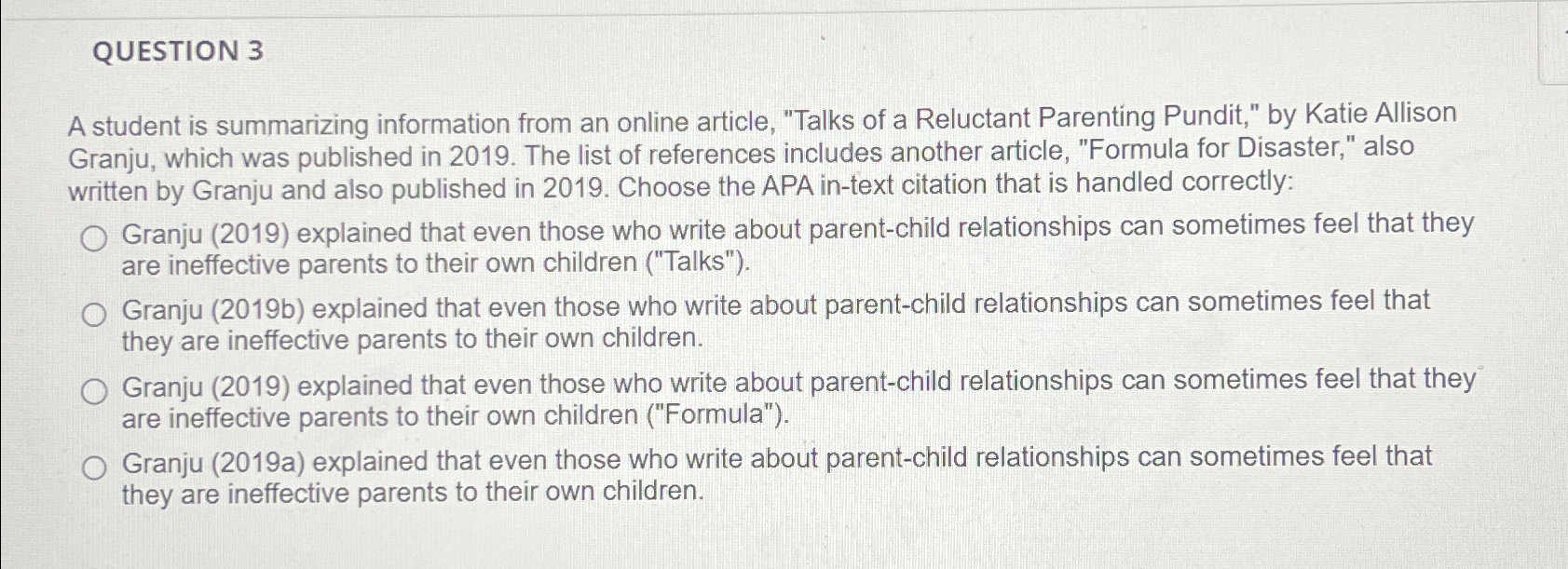 Solved QUESTION 3A student is summarizing information from | Chegg.com
