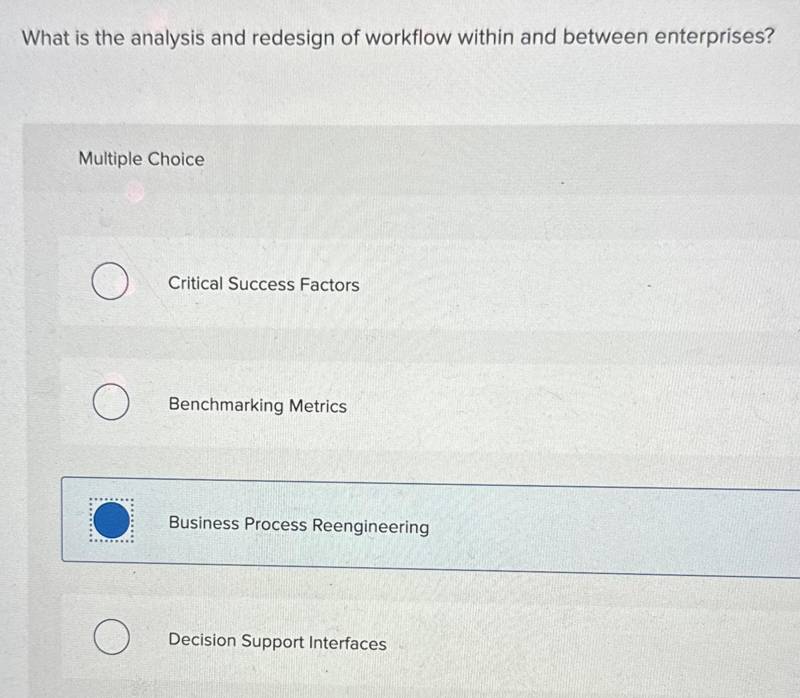 Solved What is the analysis and redesign of workflow within | Chegg.com