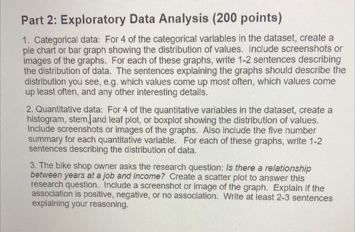 1. Categorical data: For 4 of the categorical | Chegg.com