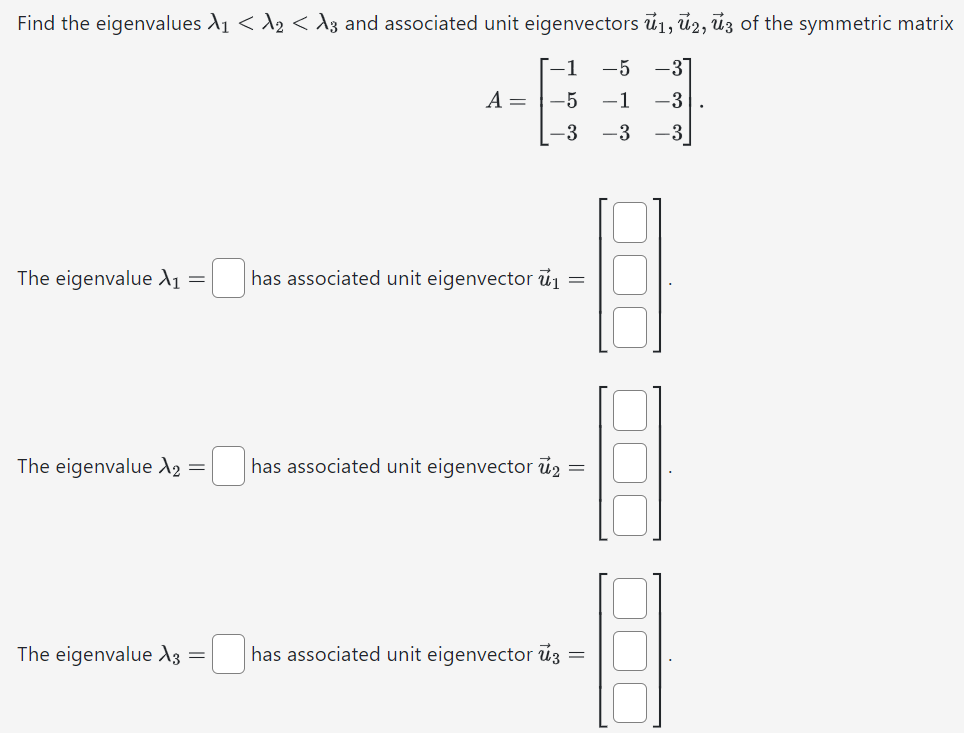 Find the eigenvalues λ1