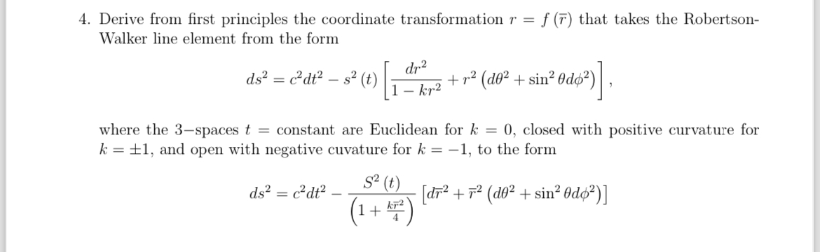 Solved Derive from first principles the coordinate | Chegg.com