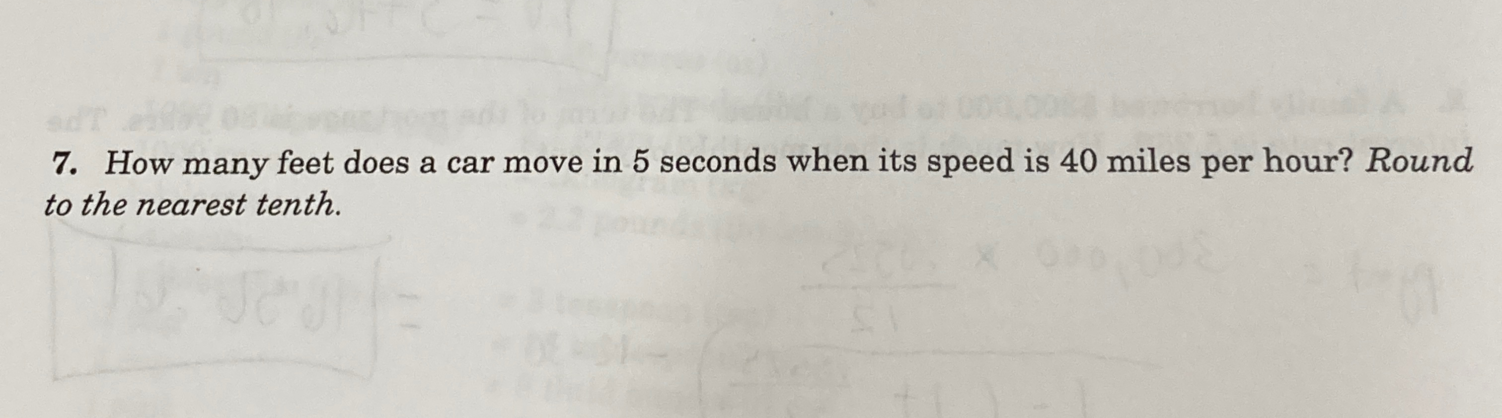 Solved How many feet does a car move in 5 ﻿seconds when its | Chegg.com