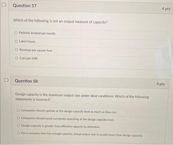 Solved Which of the following is not an output measure of | Chegg.com