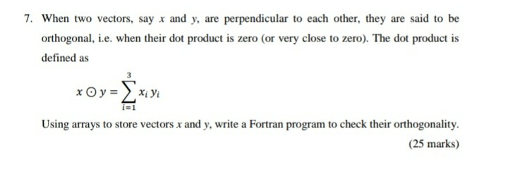 Solved 5. Write a Fortran program segment that will print | Chegg.com