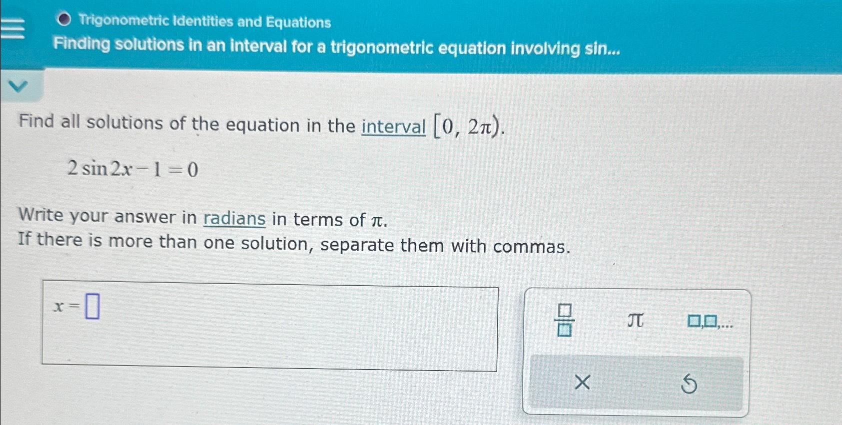 Solved Trigonometric Identities And Equations Finding