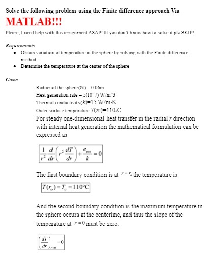 Solved Solve the following problem using the Finite | Chegg.com