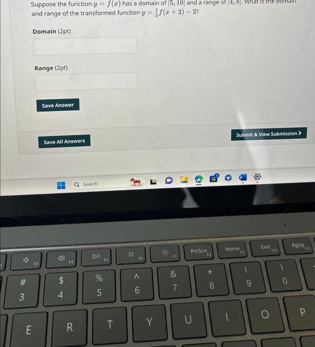 Solved #3 Suppose the function y = f(x) has a domain of 5, | Chegg.com