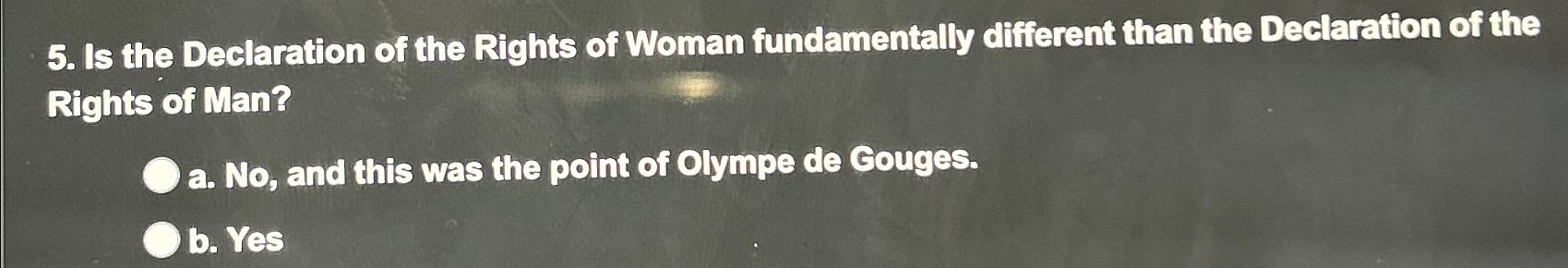 Solved Is the Declaration of the Rights of Woman | Chegg.com