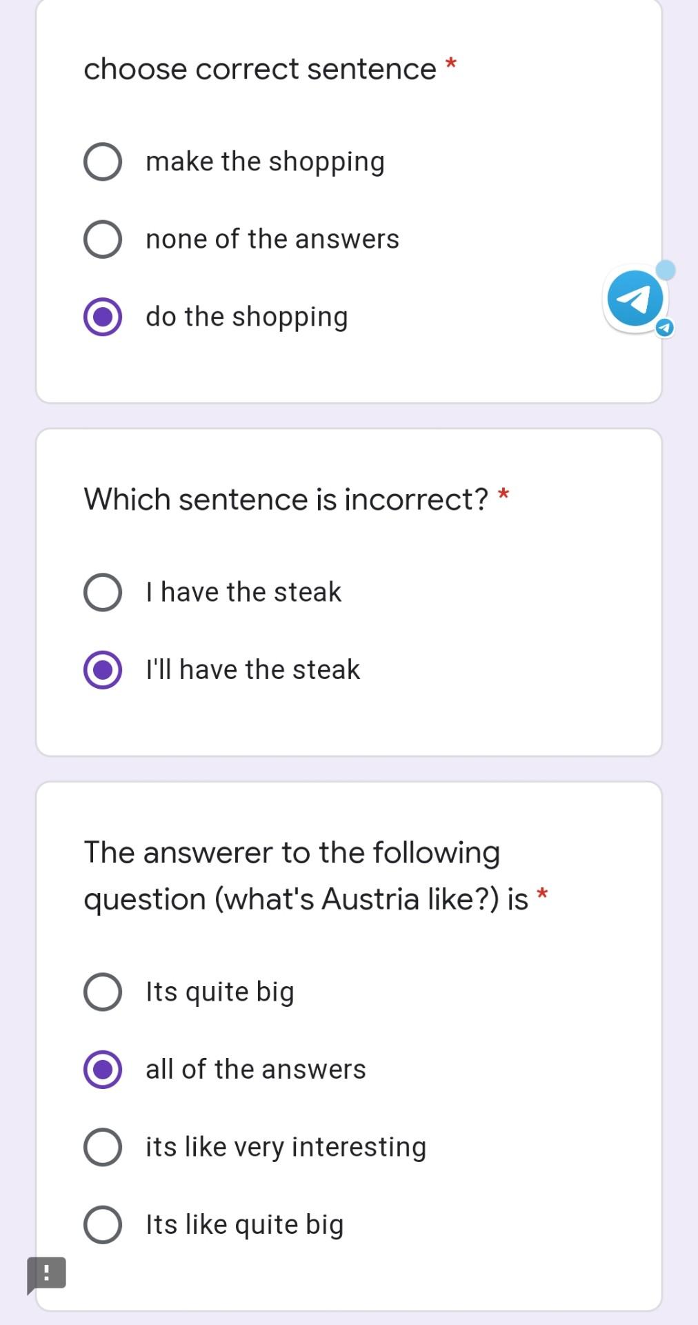 HI * choose correct sentence O make the shopping O | Chegg.com