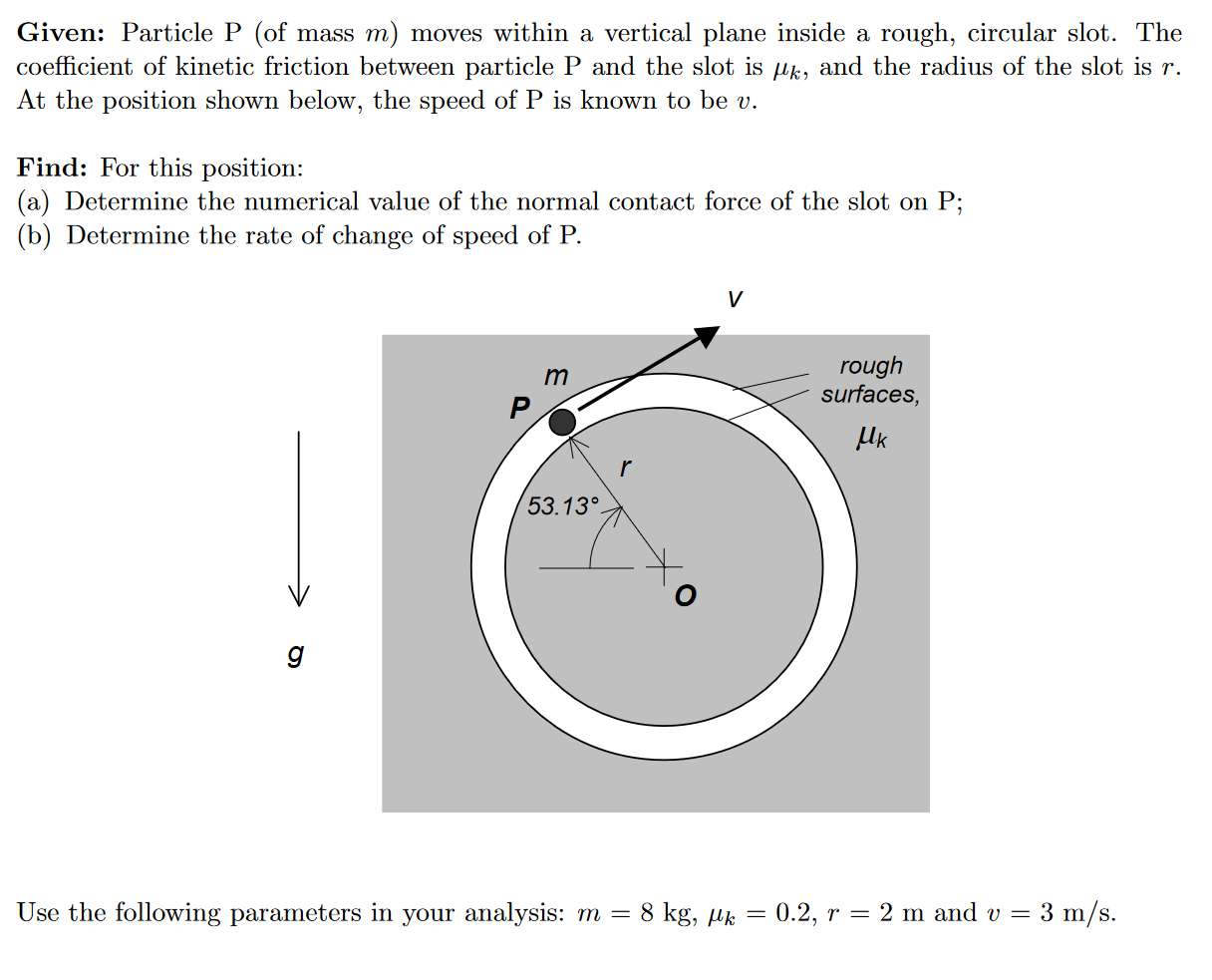 Solved Use the following parameters in your analysis: | Chegg.com