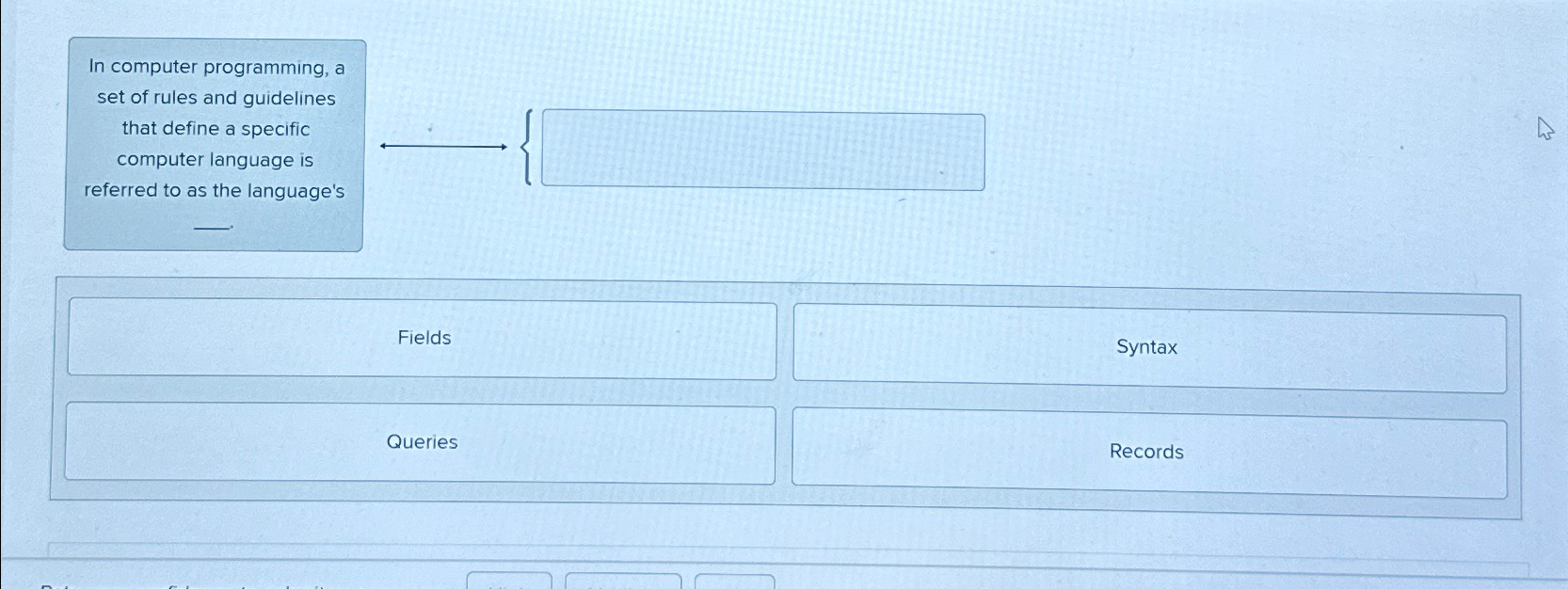 In computer programming, a set of rules and | Chegg.com