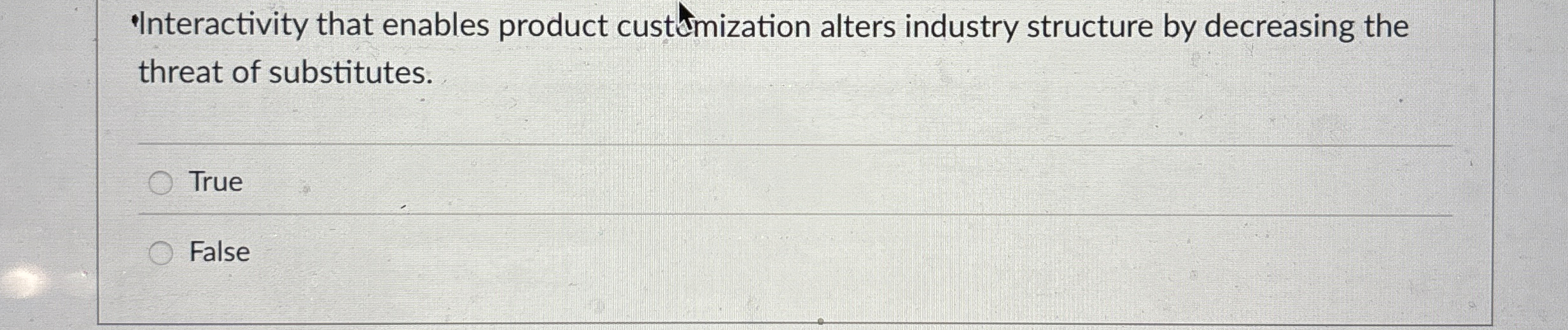 Solved -Interactivity that enables product custemization | Chegg.com