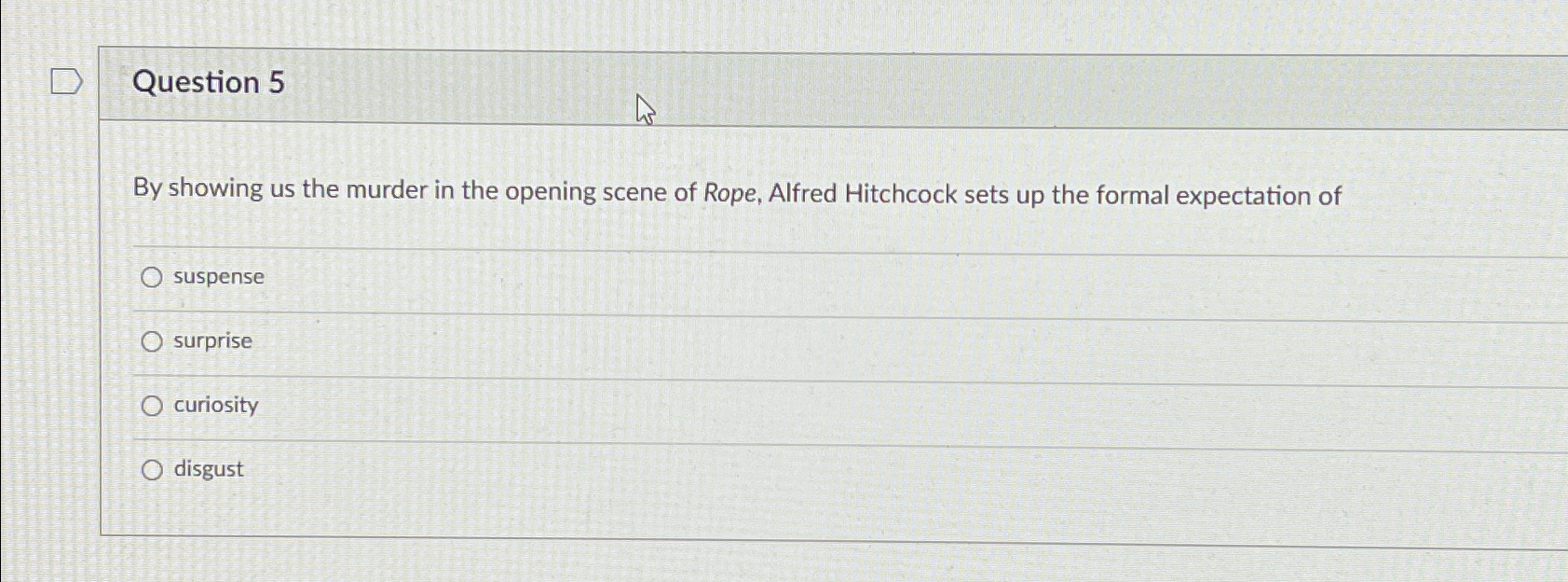 Solved Question 5By showing us the murder in the opening | Chegg.com