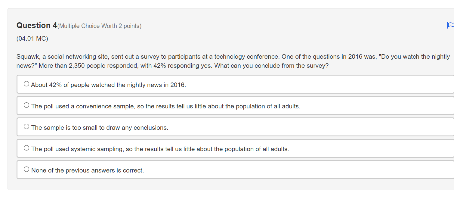 Solved Question 4(Multiple Choice Worth 2 ﻿points)(04.01 | Chegg.com