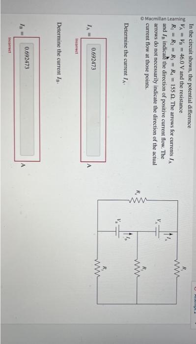 Solved In the circuit shown, the potential difference | Chegg.com