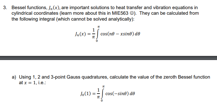 Solved Bessel Functions Jn X are Important Solutions To