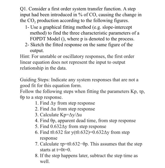 Solved Q1. Consider a first order system transfer function. | Chegg.com