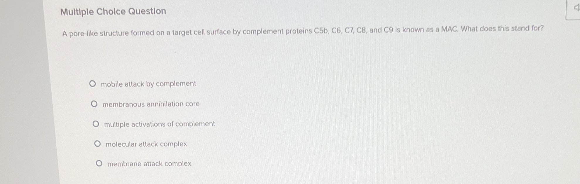 Solved Multiple Cholce QuestionA pore-like structure formed | Chegg.com