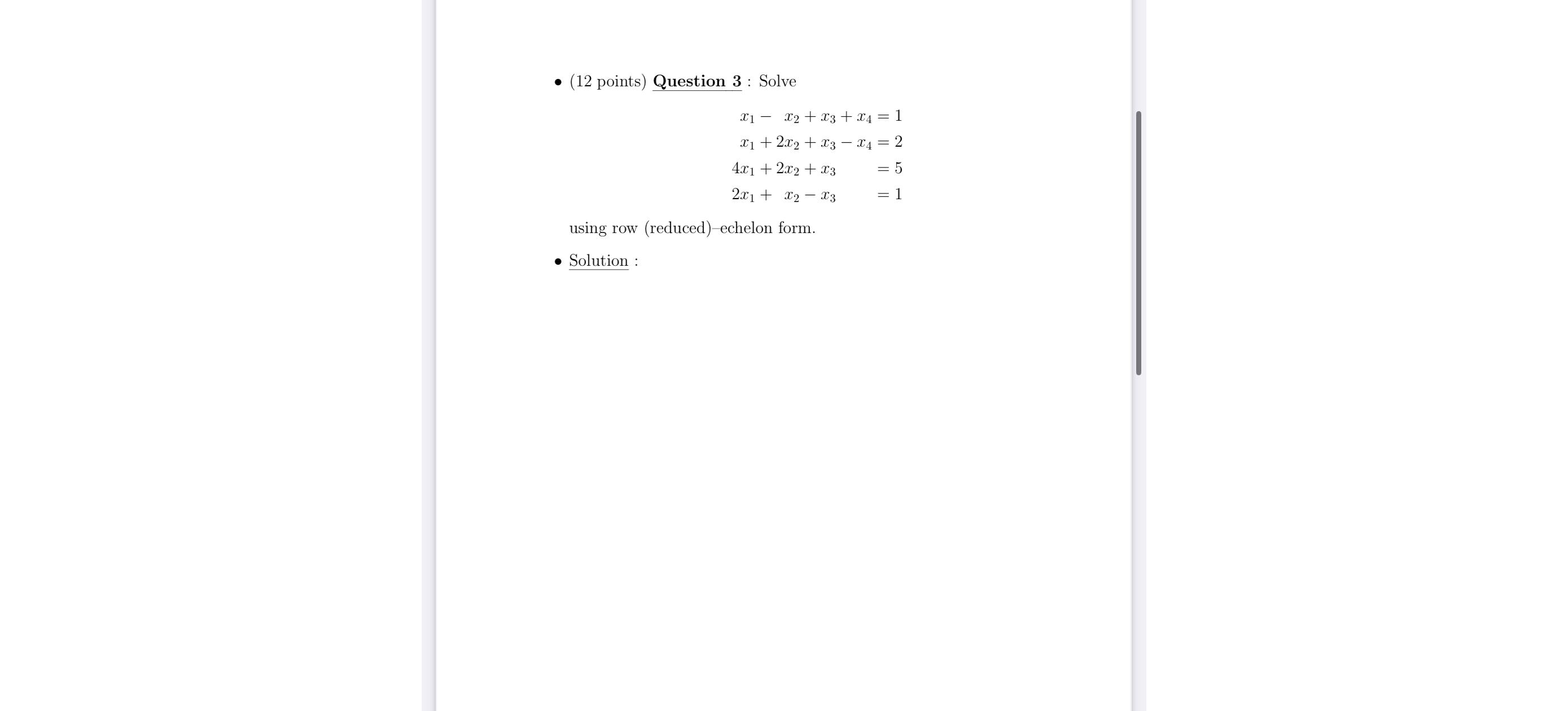 Solved (12 ﻿points) ﻿Question 3 ﻿: | Chegg.com